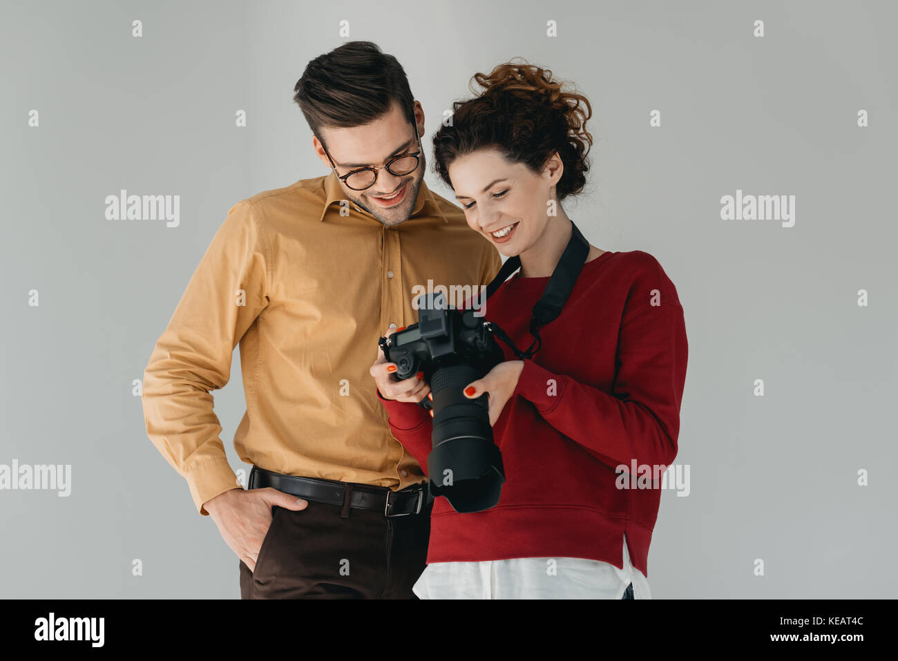 photographer and handsome model Stock Photo - Alamy