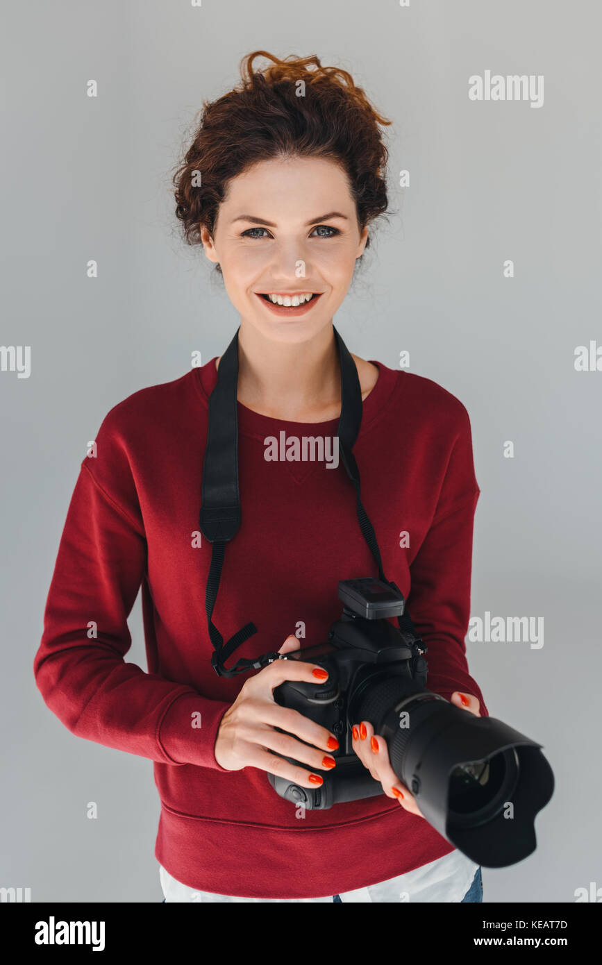 photographer with camera Stock Photo - Alamy