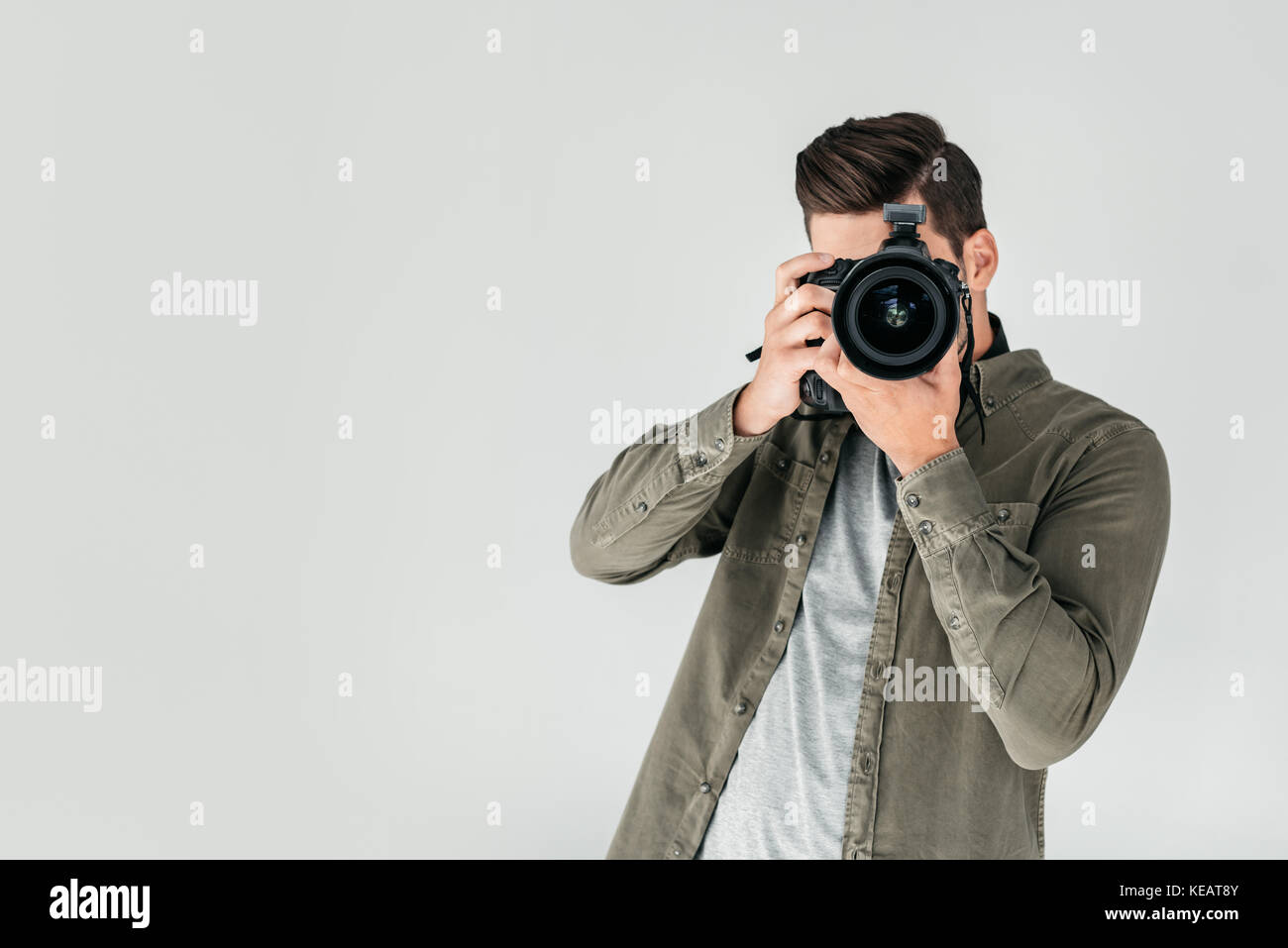 photographer with digital photo camera Stock Photo - Alamy