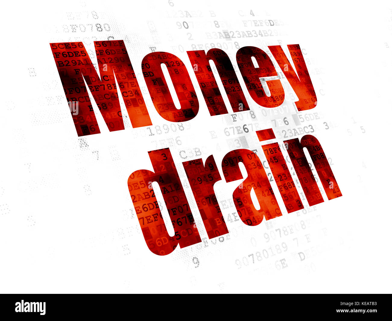 Banking concept: Money Drain on Digital background Stock Photo - Alamy