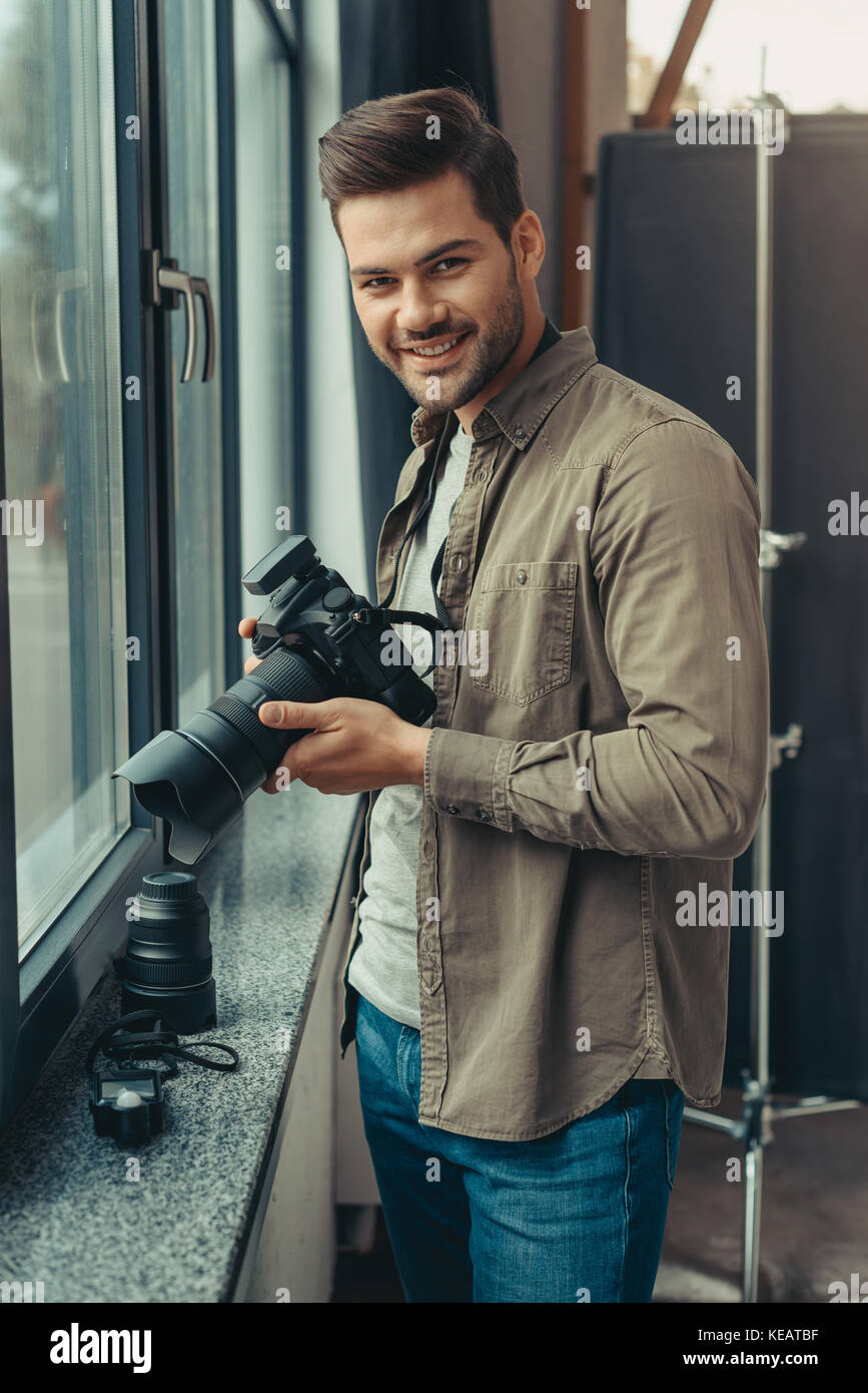 photographer with digital camera Stock Photo - Alamy