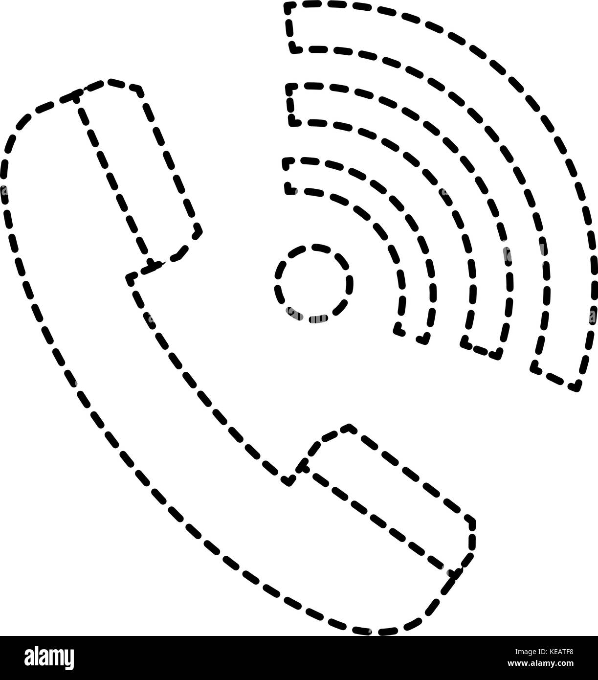 Telephone waves symbol Black and White Stock Photos & Images - Alamy