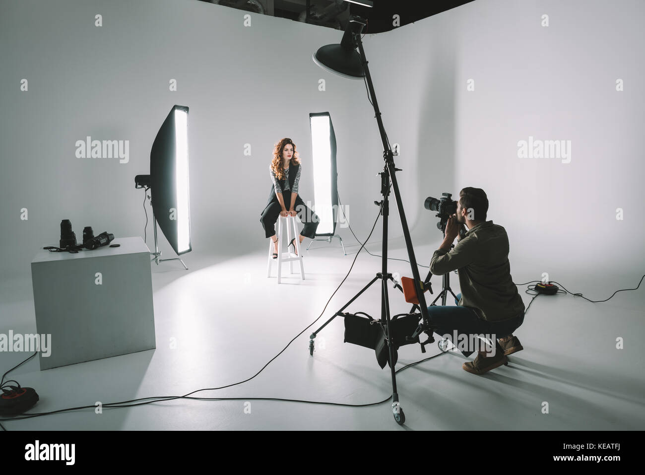 Professional model shoot hi-res stock photography and images - Alamy
