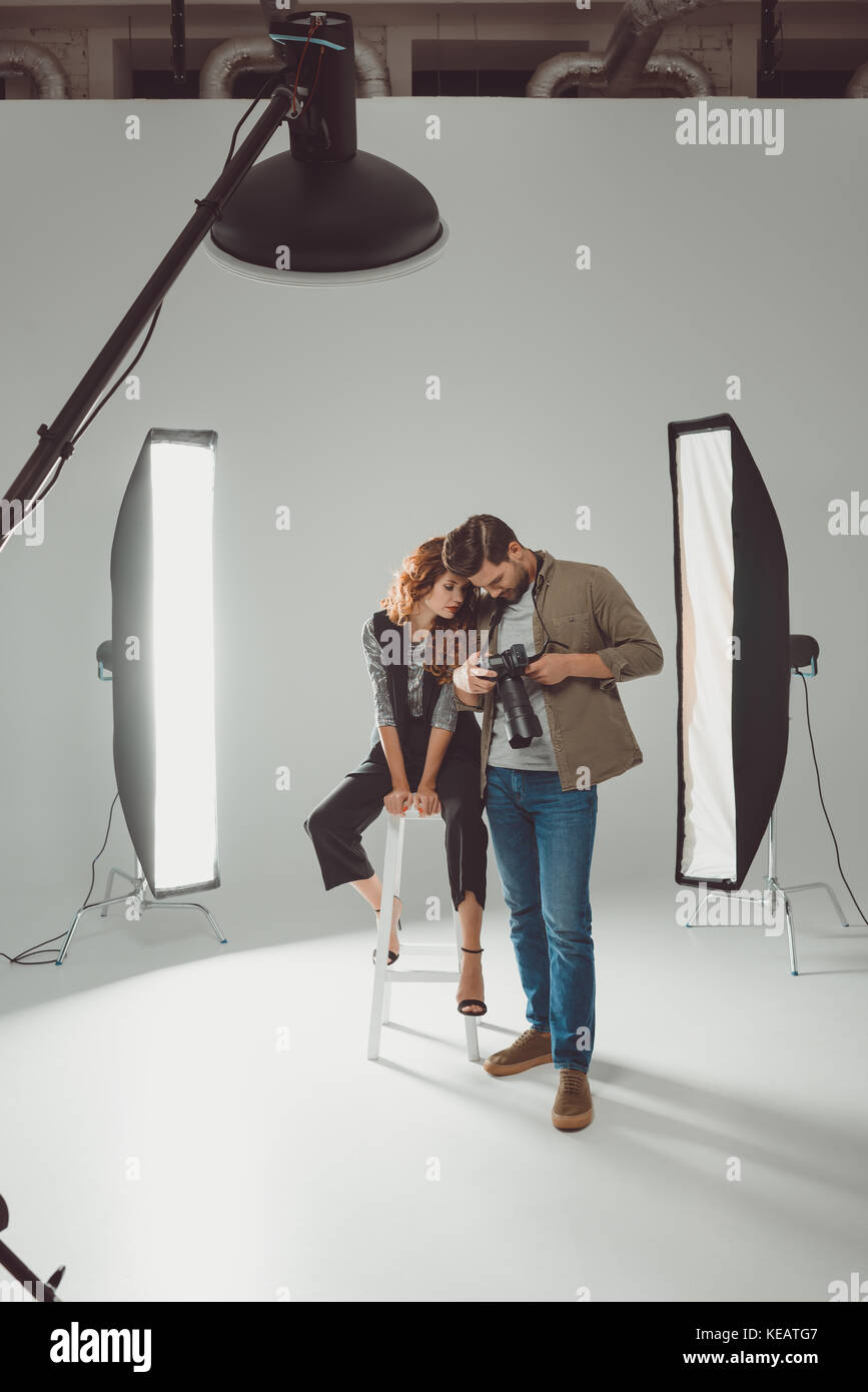 professional photographer and model Stock Photo - Alamy