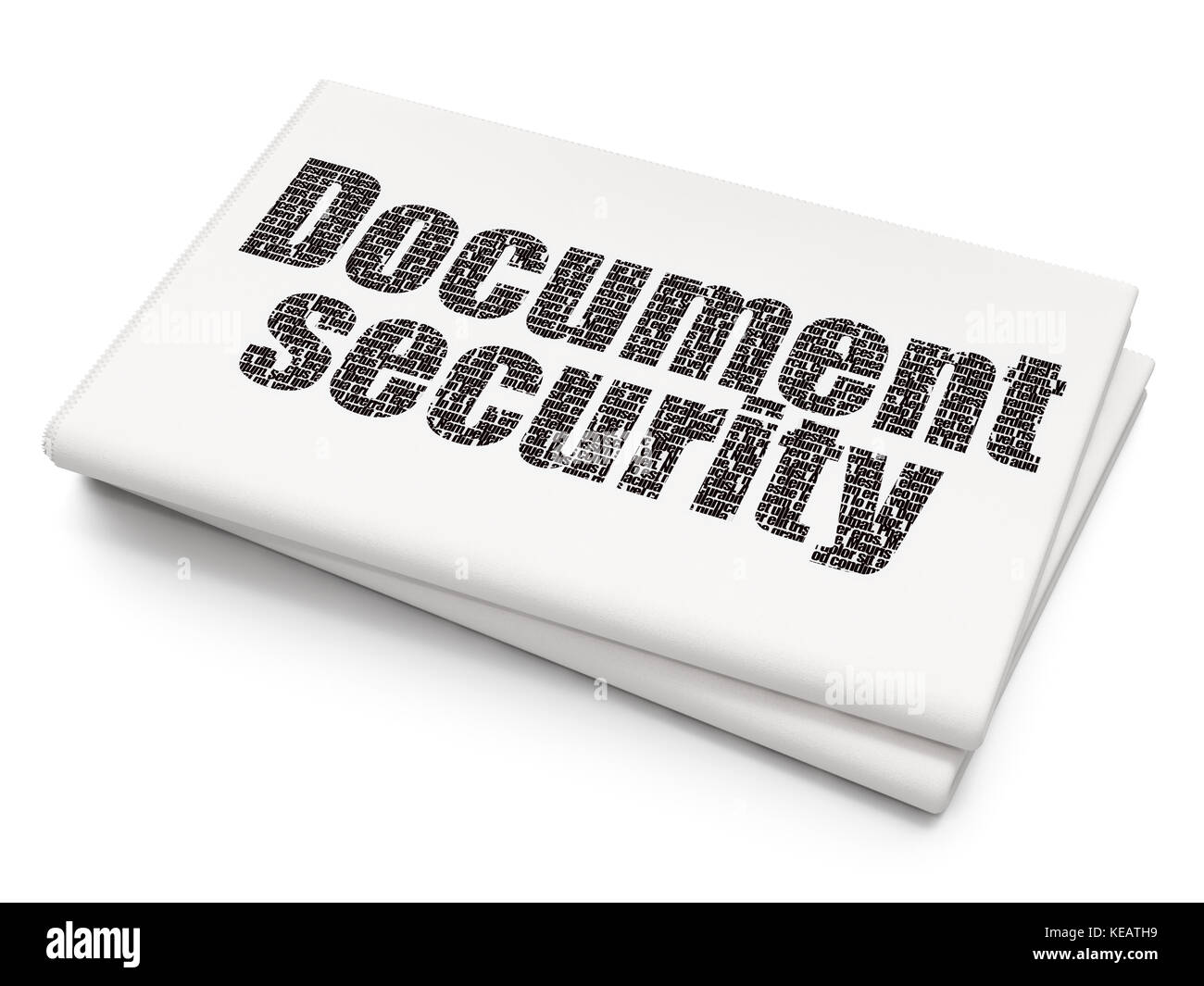 Privacy concept: Document Security on Blank Newspaper background Stock ...