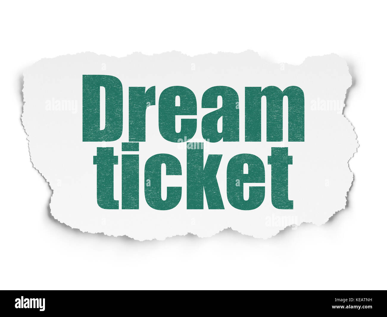 Finance concept: Dream Ticket on Torn Paper background Stock Photo - Alamy