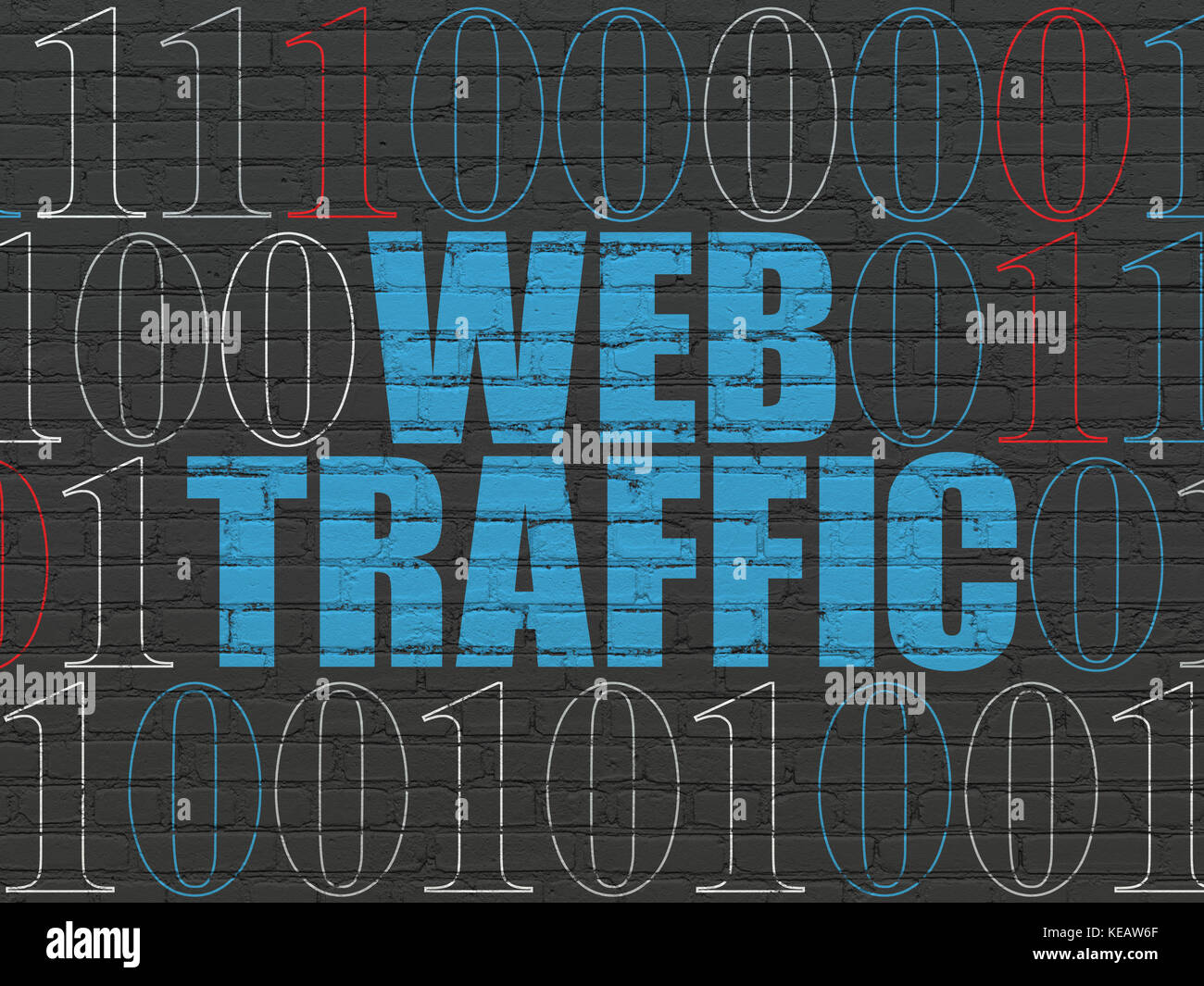 Web design concept: Web Traffic on wall background Stock Photo - Alamy