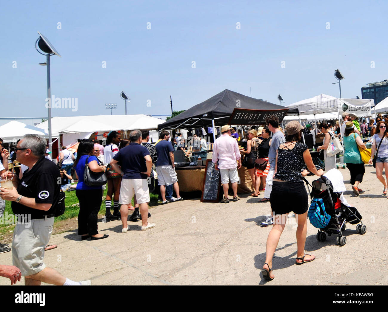 Smorgasburg food fair in the East river state park in Williamsburg ...