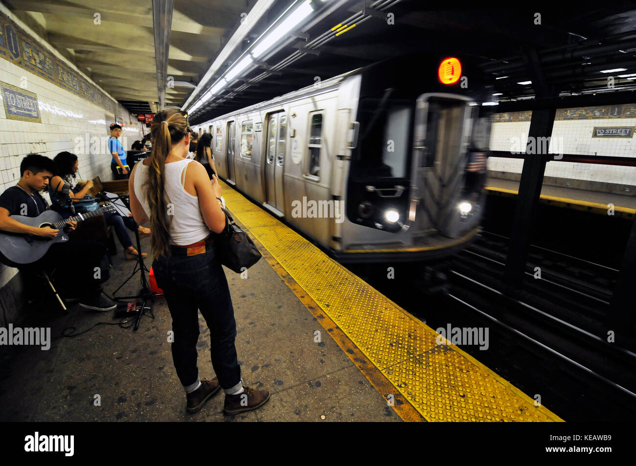 First Ave subway station Stock Photo - Alamy