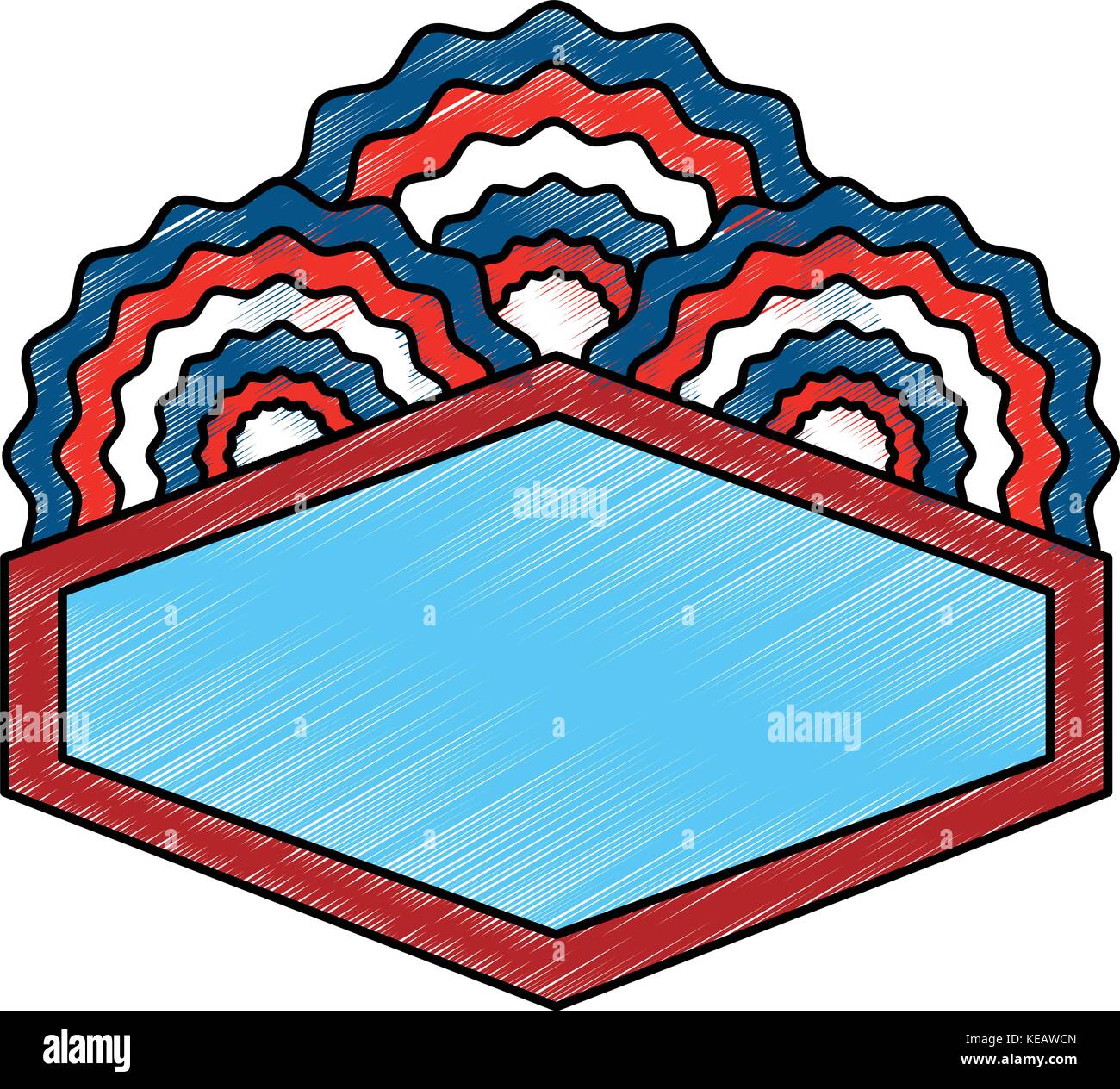 united states of america emblem frame vector illustration design Stock ...