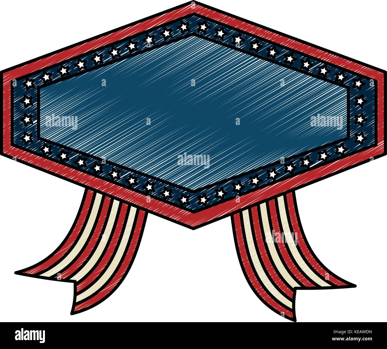 united states of america emblem frame vector illustration design Stock ...
