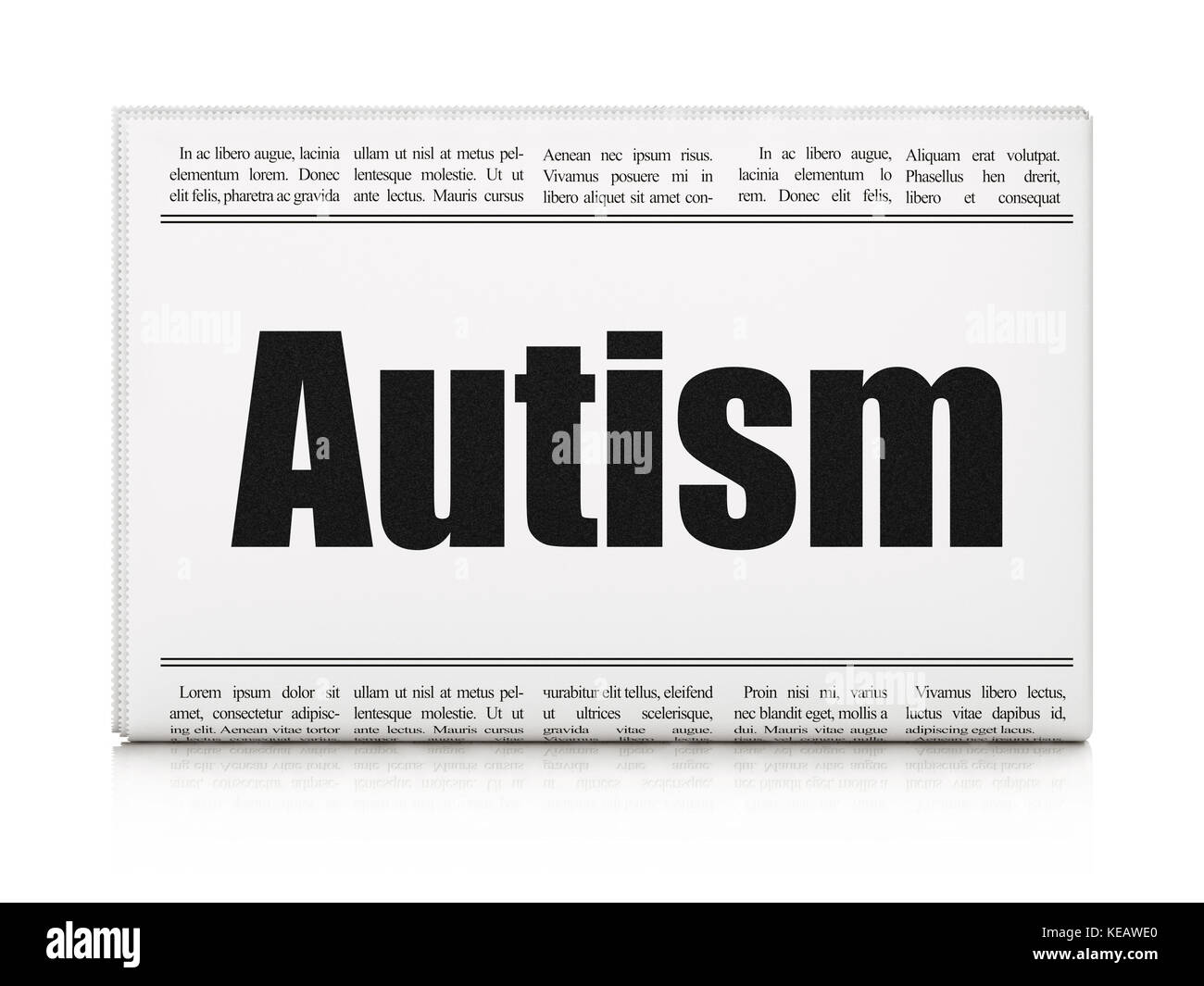 Health concept: newspaper headline Autism Stock Photo - Alamy Health concept: newspaper headline Autism Stock Photo - Alamy