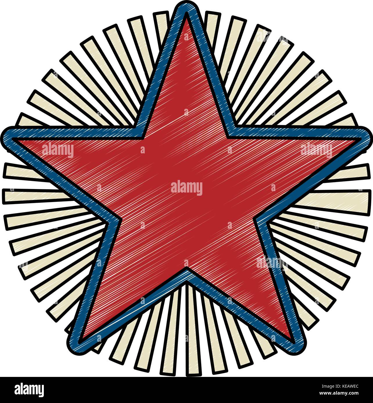 united states of america with star emblem frame vector illustration ...