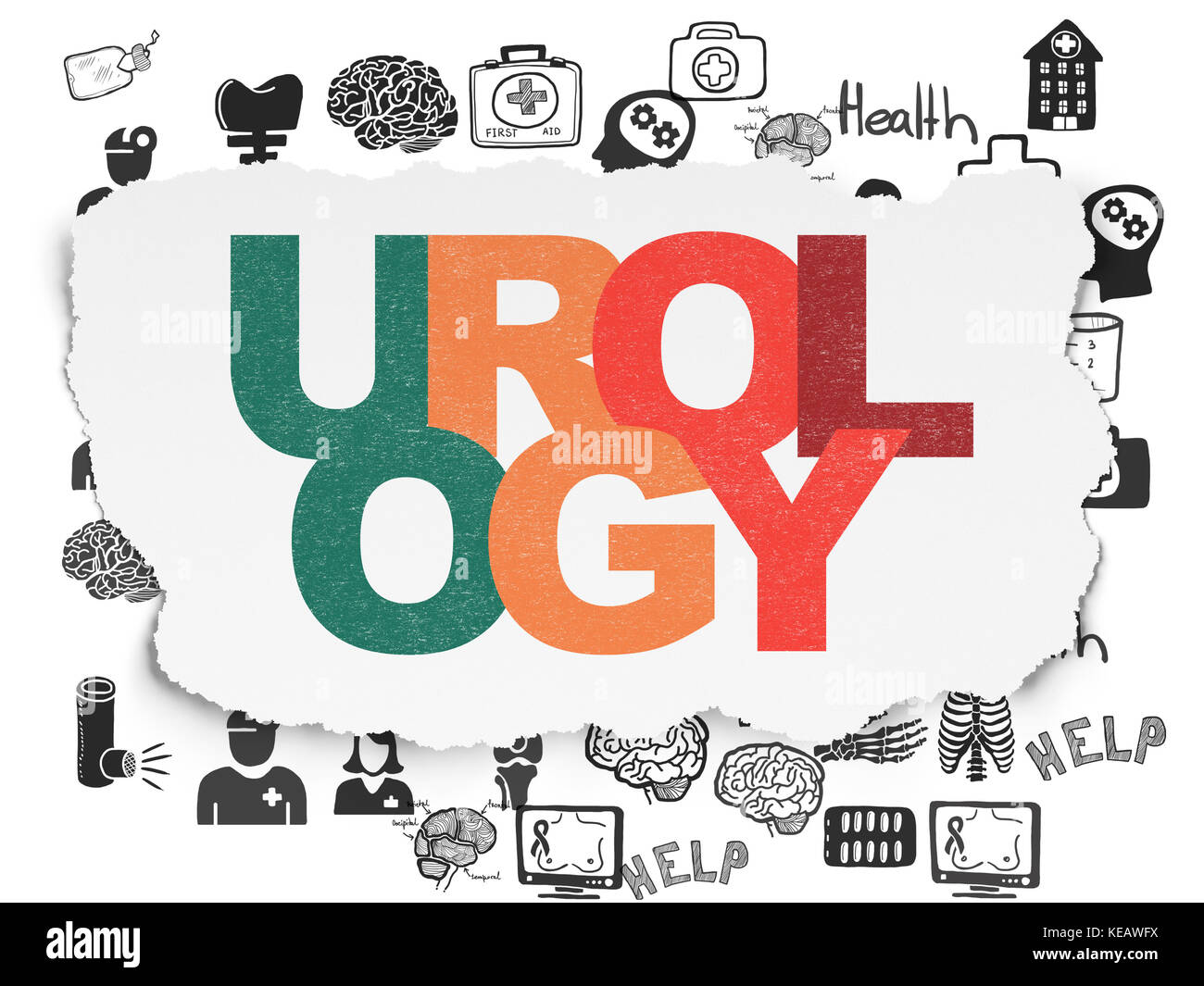 Health concept: Urology on Torn Paper background Stock Photo - Alamy