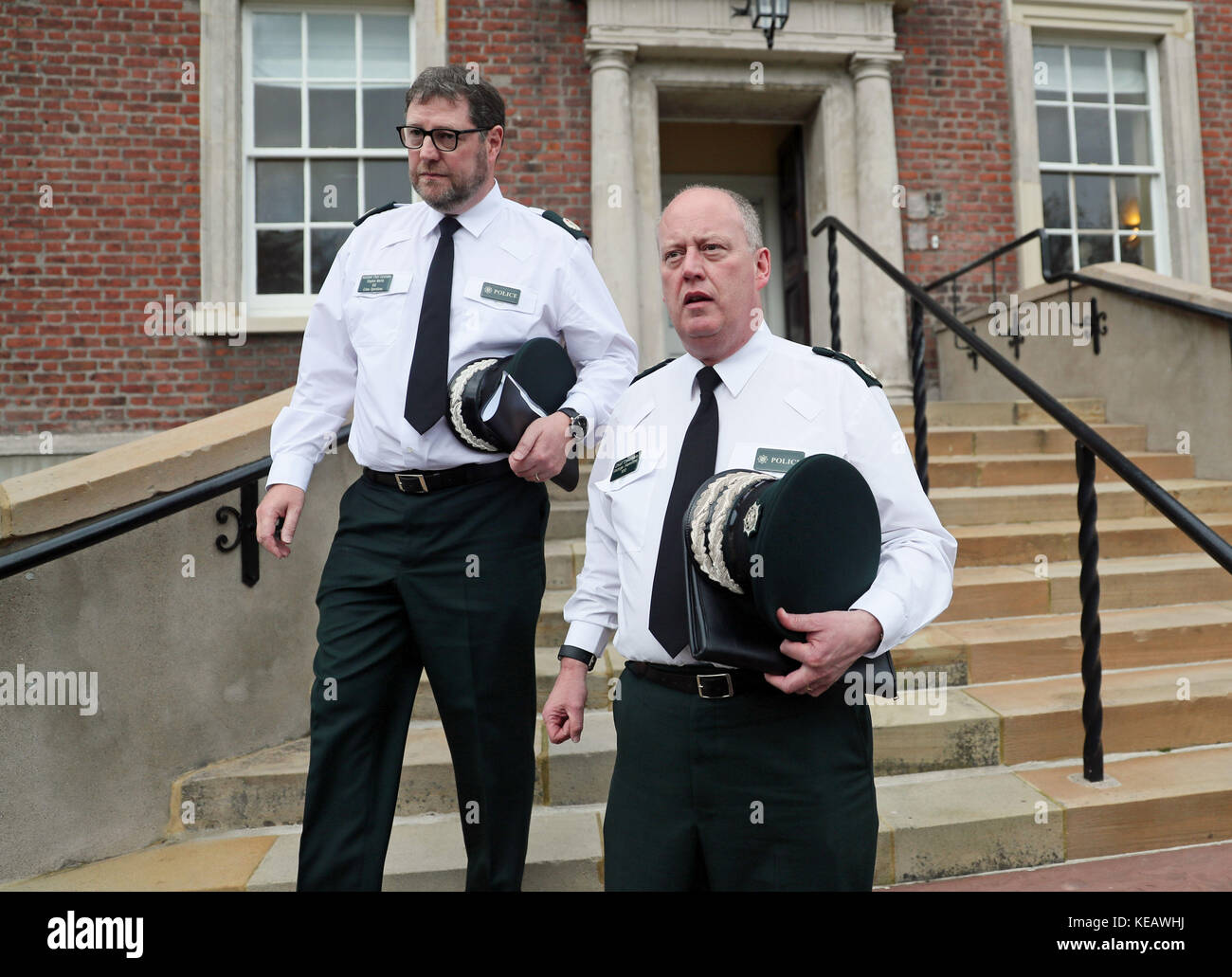 PSNI Chief Constable George Hamilton (right) and Assistant Chief ...