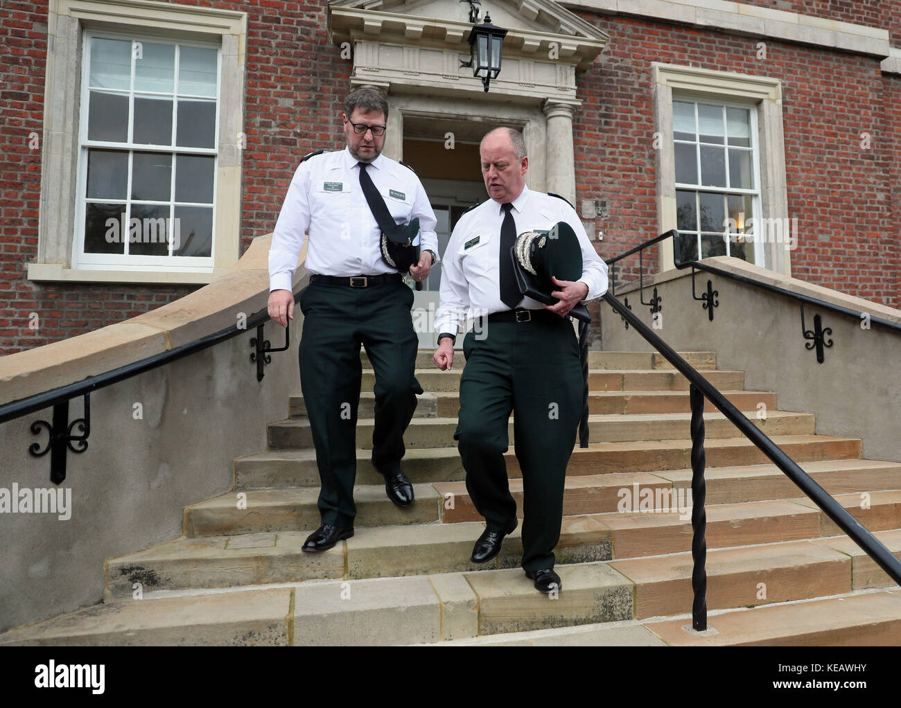PSNI Chief Constable George Hamilton (right) and Assistant Chief ...