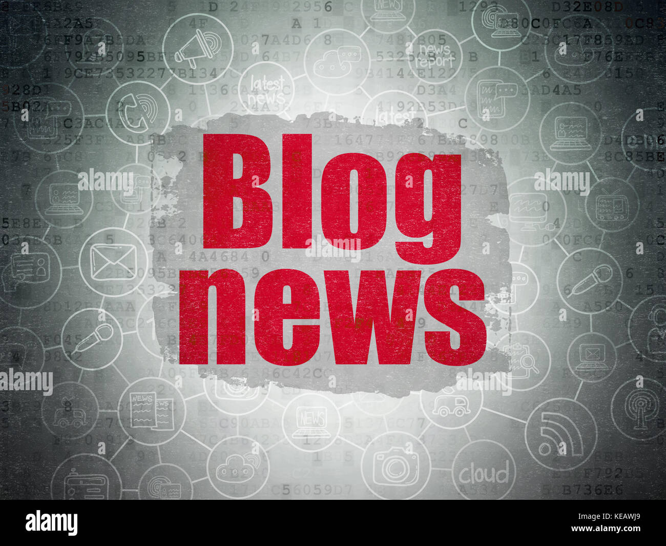 News concept: Blog News on Digital Data Paper background Stock Photo ...