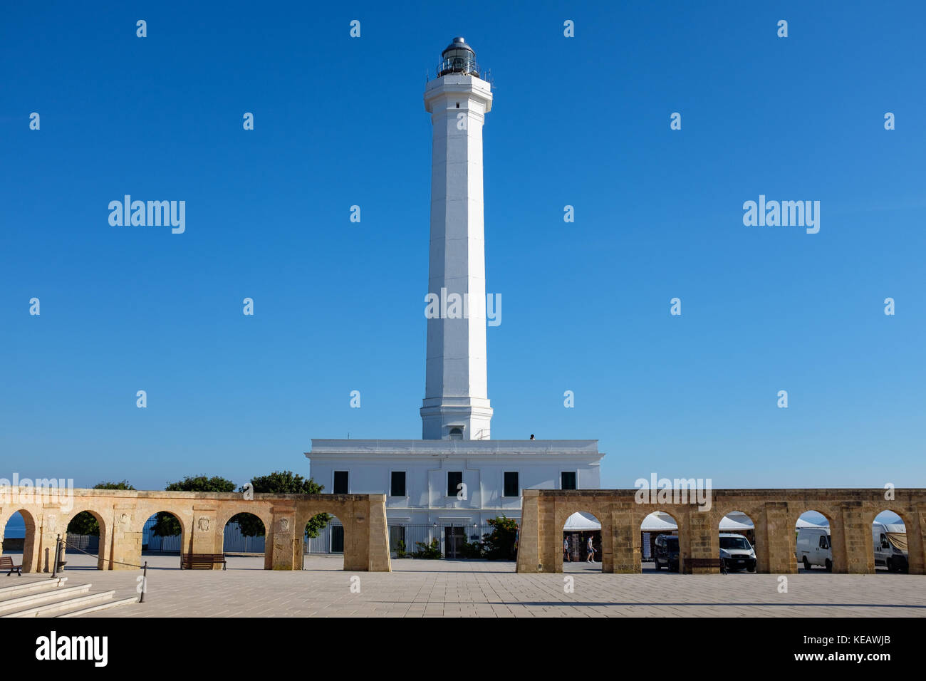 Southernmost Apulian lighthouse in a summer day. Italy Stock Photo - Alamy
