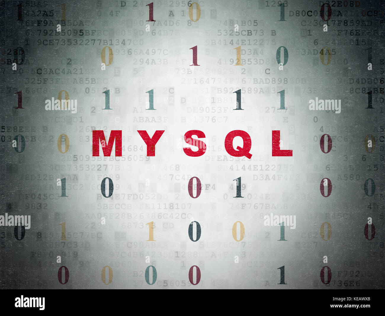 Database concept: MySQL on Digital Data Paper background Stock Photo ...