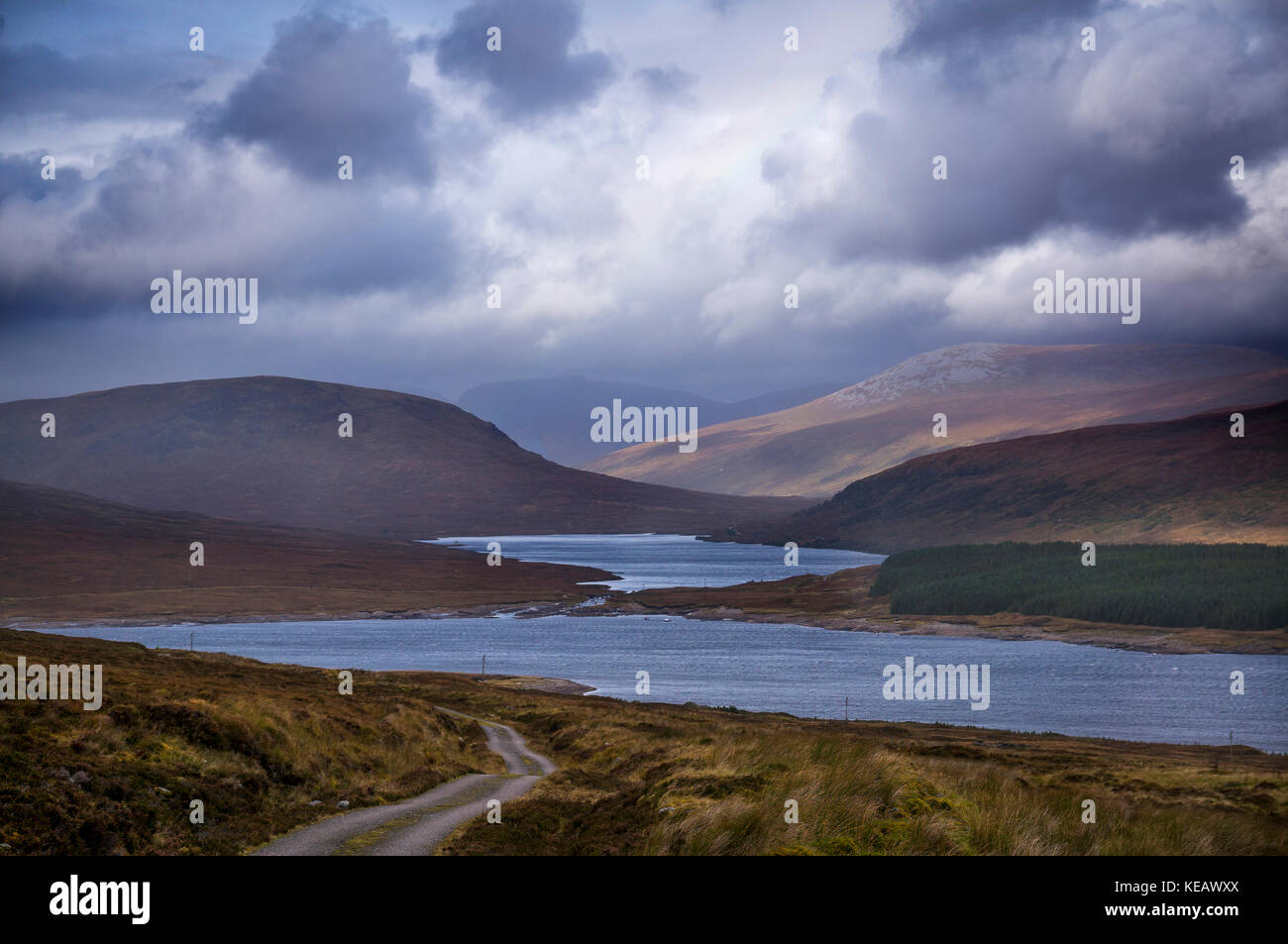 Loch Shin in Sutherland, Scottish Highlands, UK Stock Photo: 163738370 ...