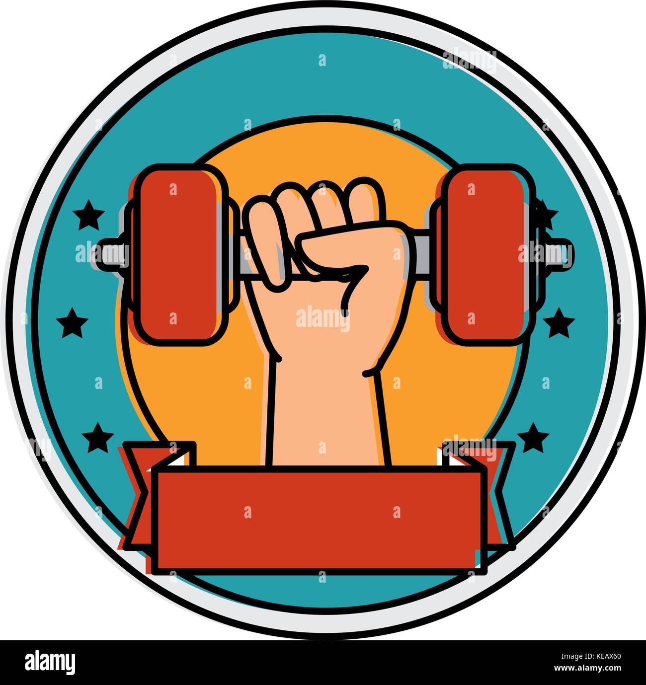 hand human with weight lifting isolated icon vector illustration design ...