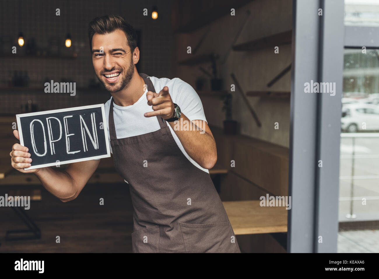 Waiter gesture hi-res stock photography and images - Alamy