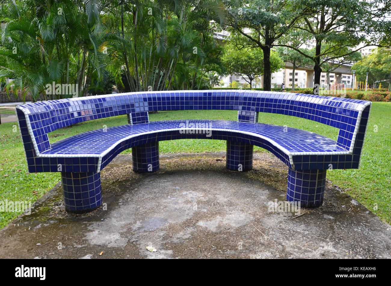 A bench over beautiful outdoor landscape Stock Photo - Alamy