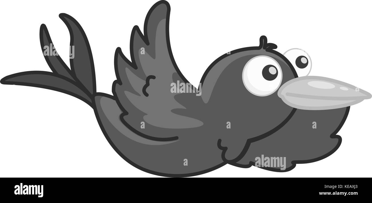 Bird flying on sky in Stock Vector Images - Alamy