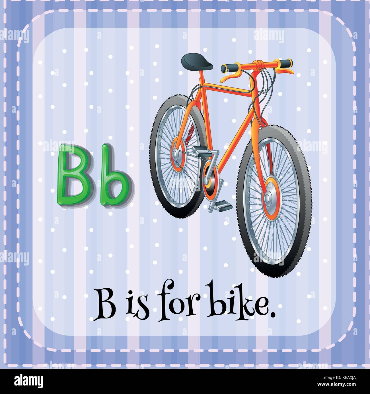 Flashcard letter B is for bike Stock Vector Image & Art - Alamy