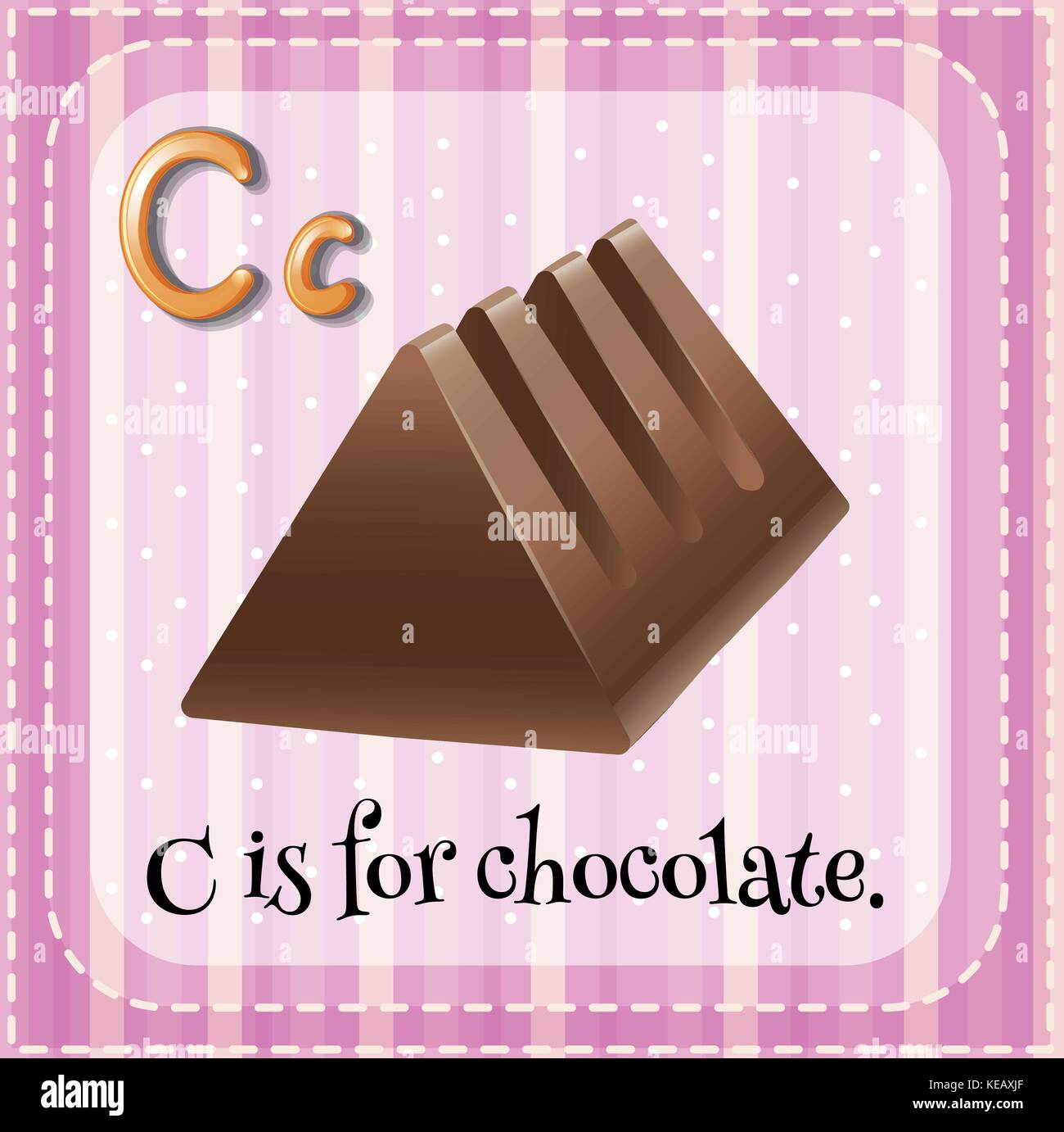 Flashcard letter C is for chocolate bar Stock Vector Image & Art - Alamy
