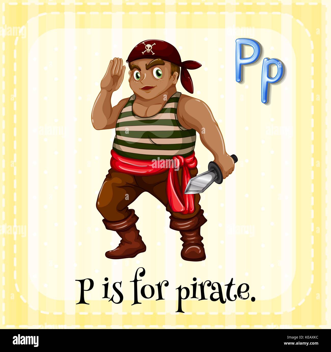 Flashcard letter P is for pirate Stock Vector Image & Art - Alamy