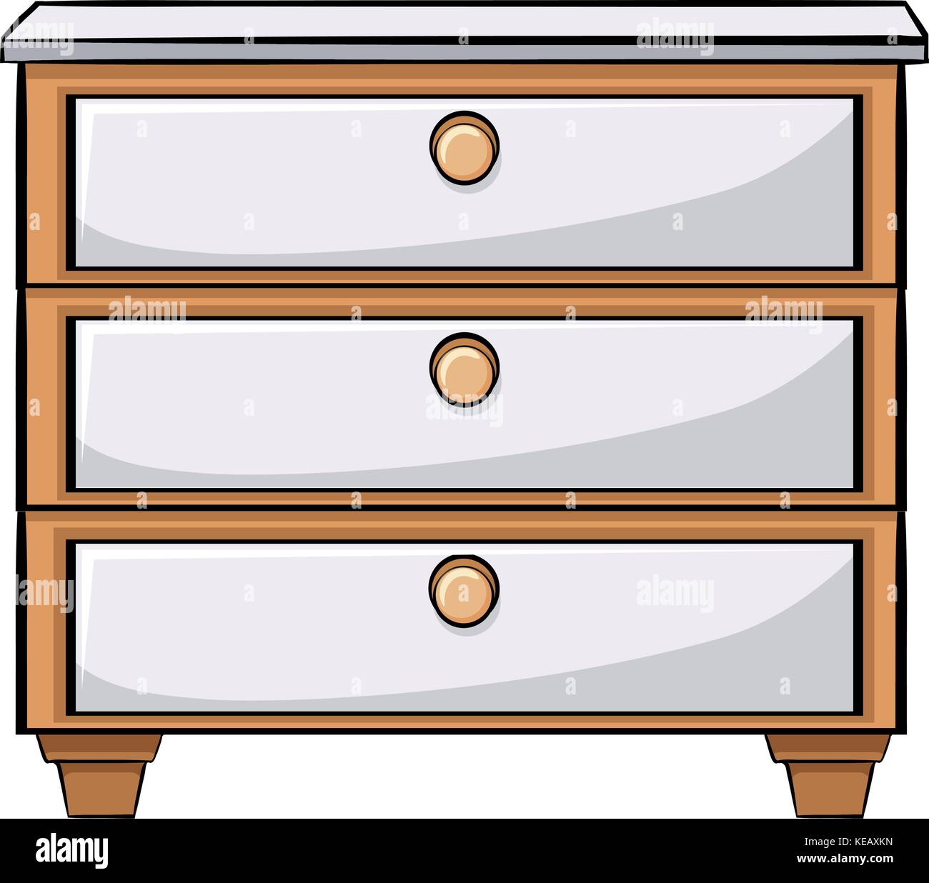 Close up plain wooden drawers Stock Vector Image & Art - Alamy