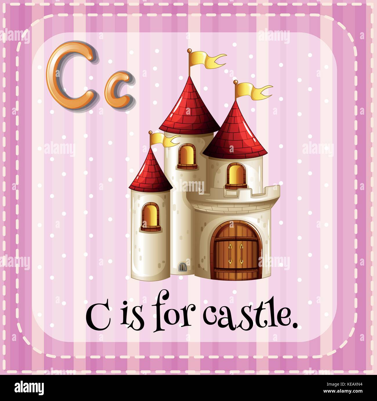 Flashcard letter C is for castle Stock Vector Image & Art - Alamy