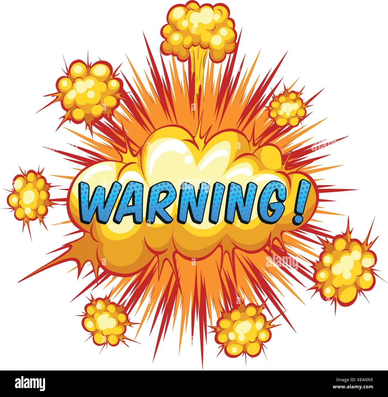Word warning with cloud explosion background Stock Vector Image & Art ...