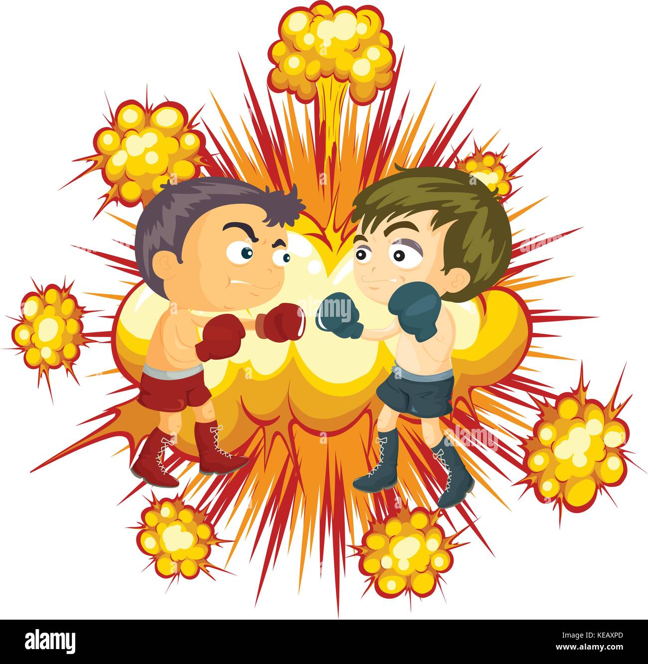 Drawing two punching hi-res stock photography and images - Alamy