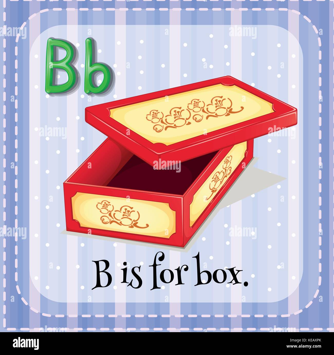 English flashcard letter B is for box Stock Vector Image & Art - Alamy