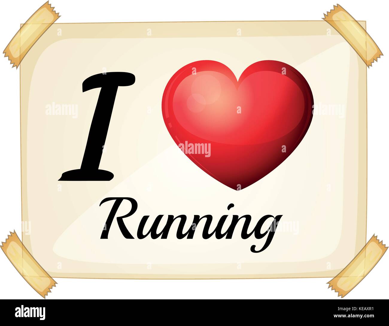 I love running sign posted on the wall Stock Vector Image & Art - Alamy