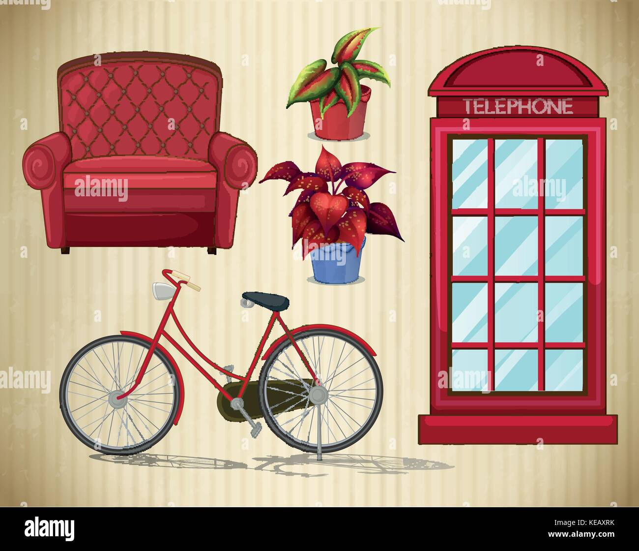 Red things Stock Vector Images - Alamy