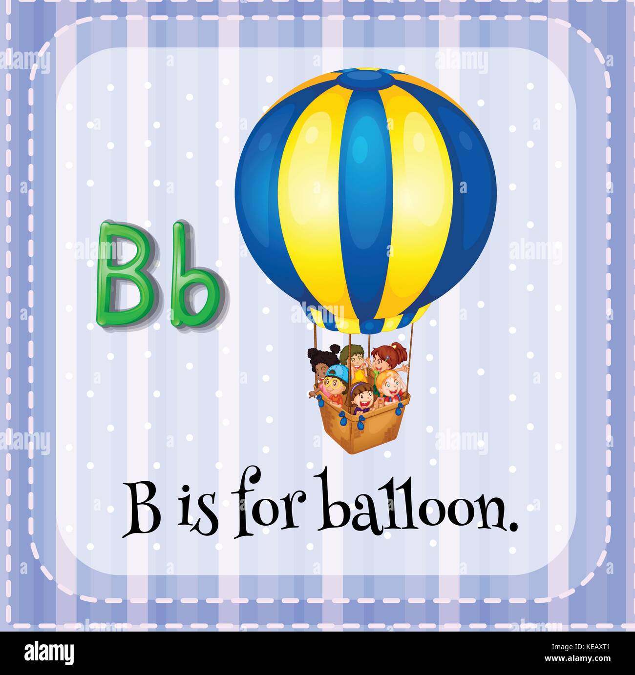 Flashcard letter B is for balloon Stock Vector Image & Art - Alamy