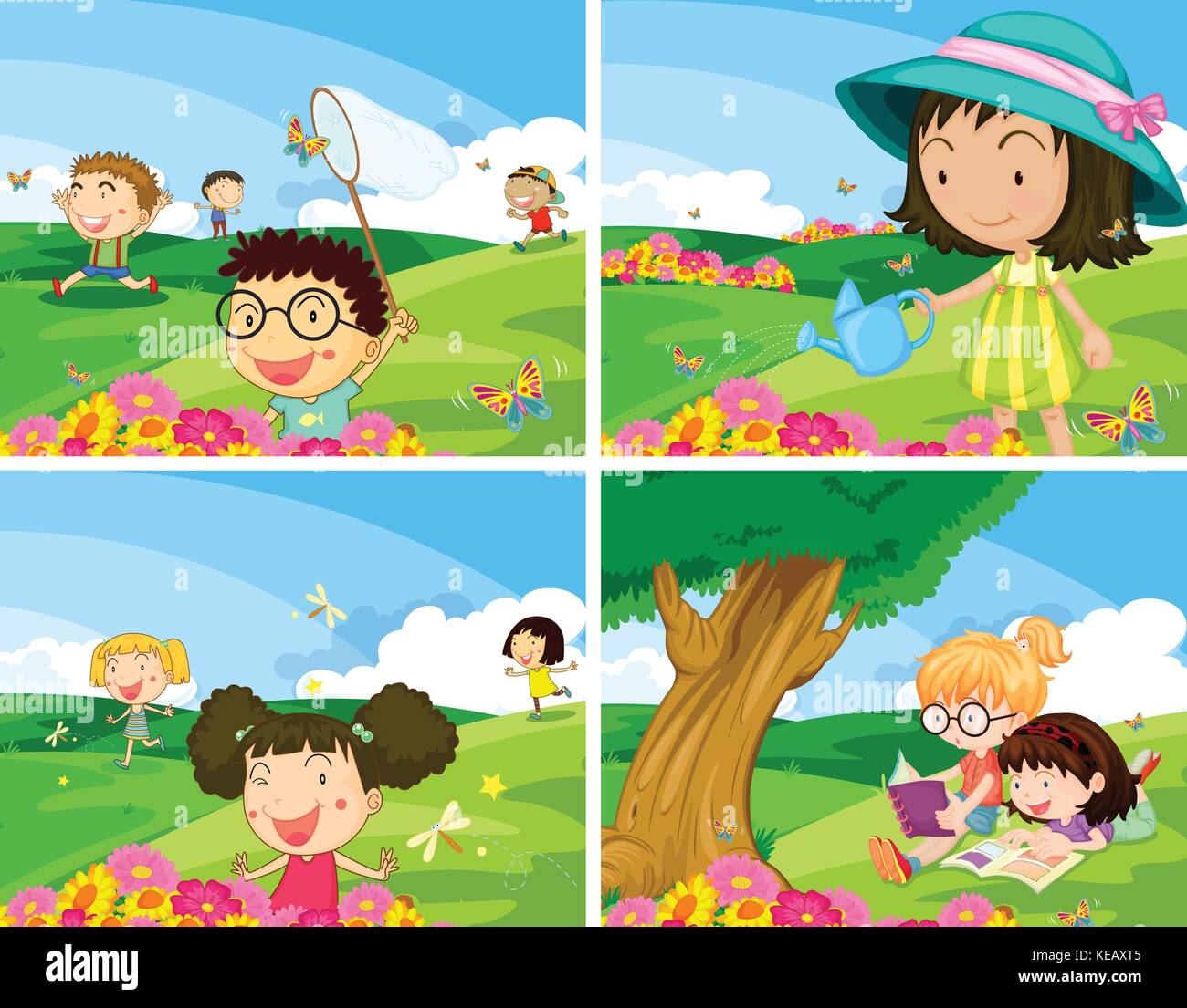 Children net Stock Vector Images - Alamy