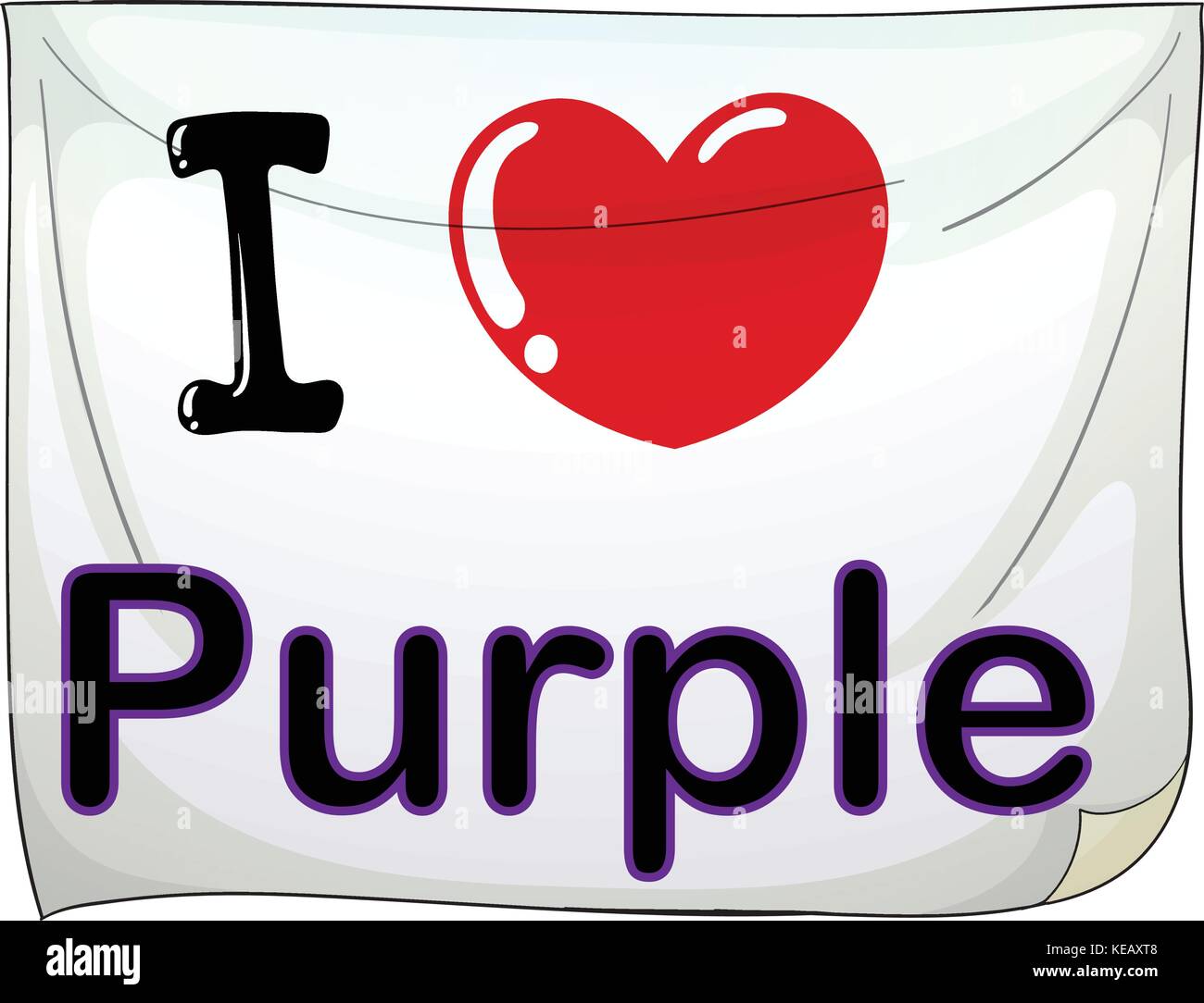 Illustration of i love purple sign Stock Vector Image & Art - Alamy