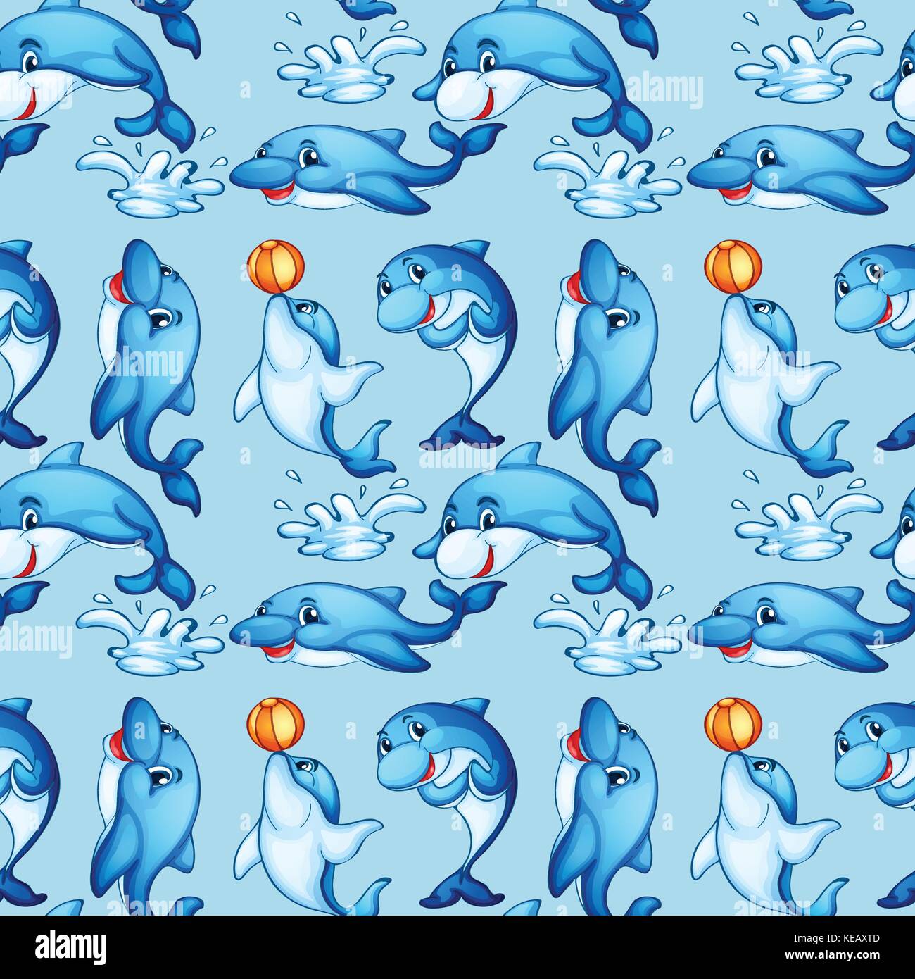 Dolphin swimming ball in Stock Vector Images - Alamy