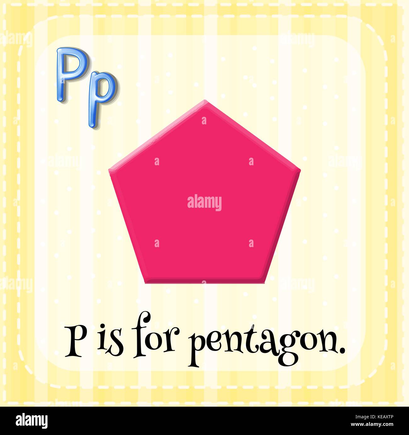 Flashcard letter P is for pentagon Stock Vector Image & Art - Alamy