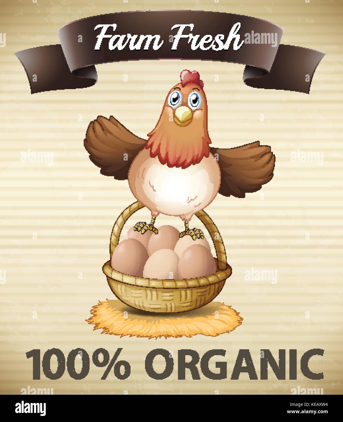 Fresh and organic products from the farm Stock Vector Image & Art - Alamy
