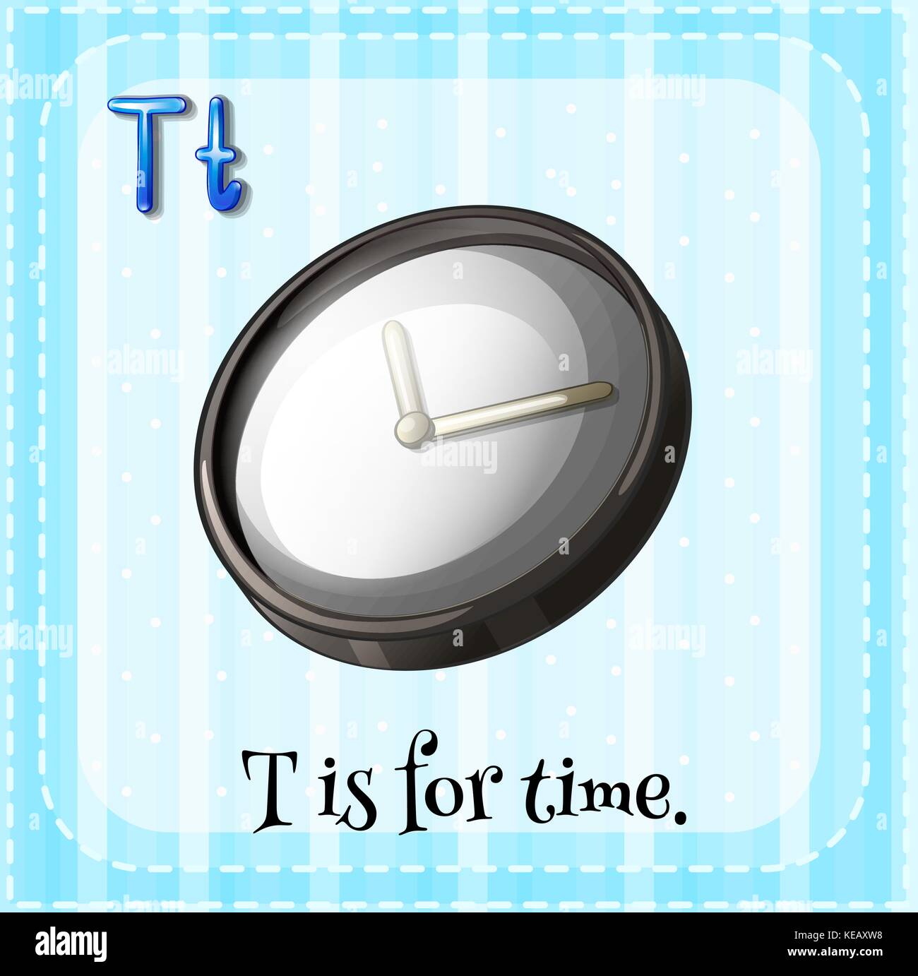 Flashcard letter T is for time Stock Vector Image & Art - Alamy