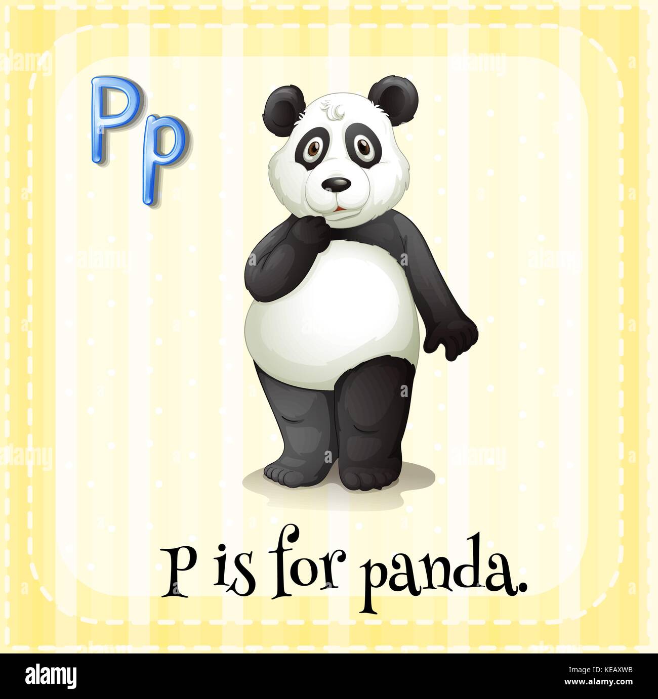 Flashcard letter P is for Panda Stock Vector Image & Art - Alamy