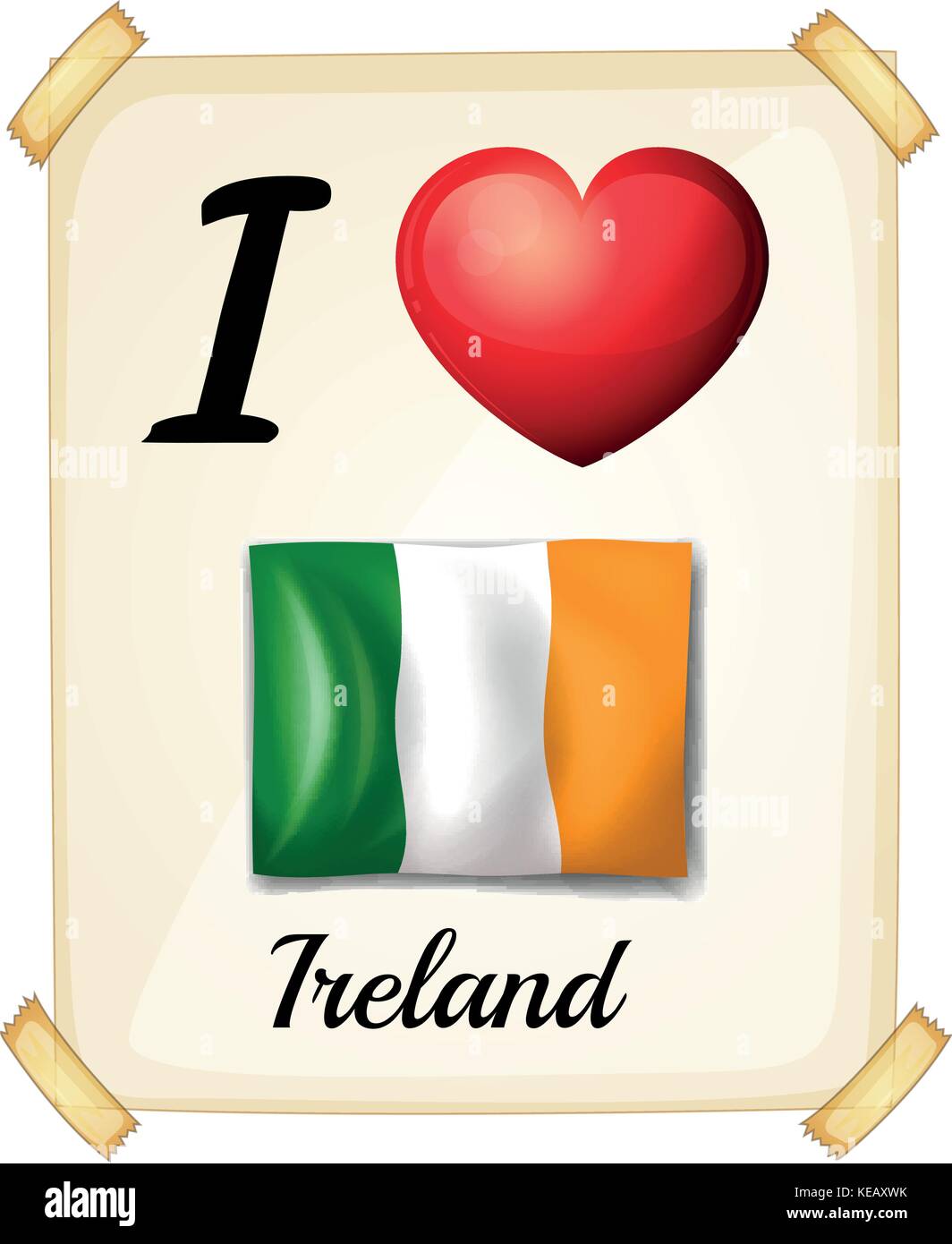 Love ireland heart flag Cut Out Stock Images & Pictures - Alamy