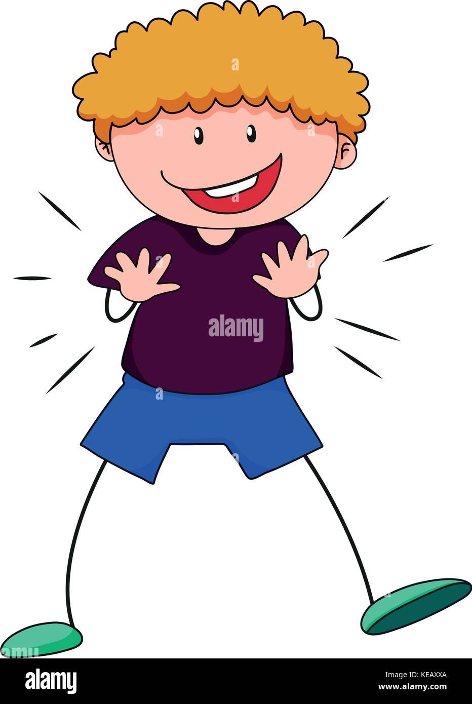 Close up boy feeling happy Stock Vector Image & Art - Alamy
