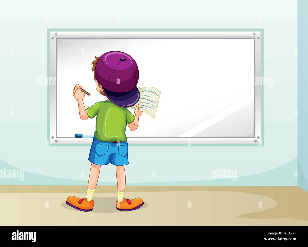 Child whiteboard Stock Vector Images - Alamy