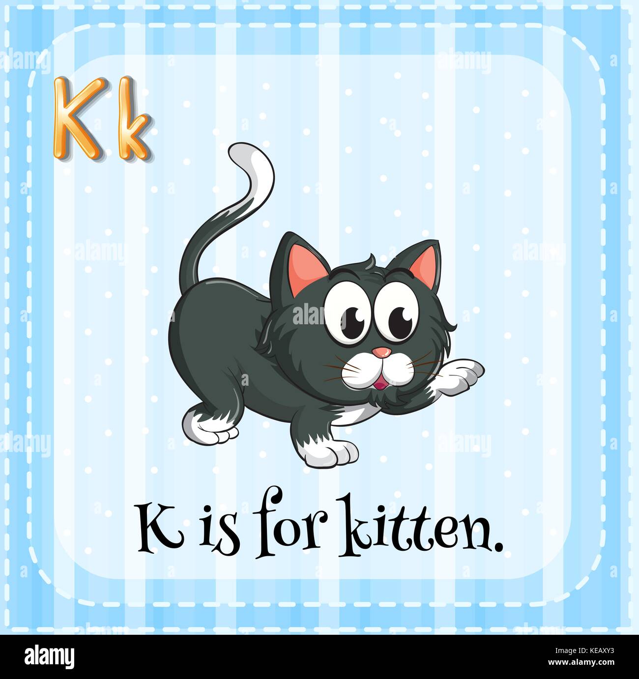 Flashcard letter K is for kitten Stock Vector Image & Art - Alamy